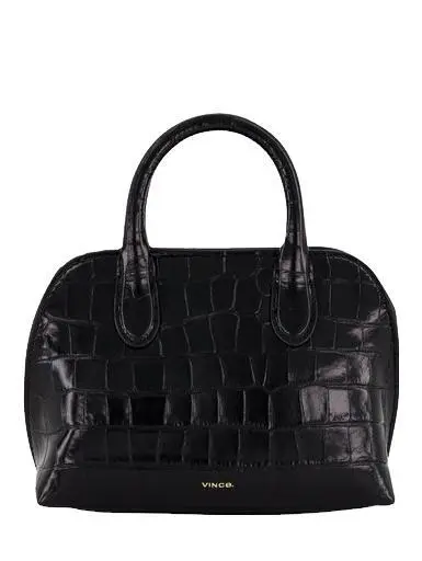 Vince Delphine Croc-embossed Leather Mini Bag - Black