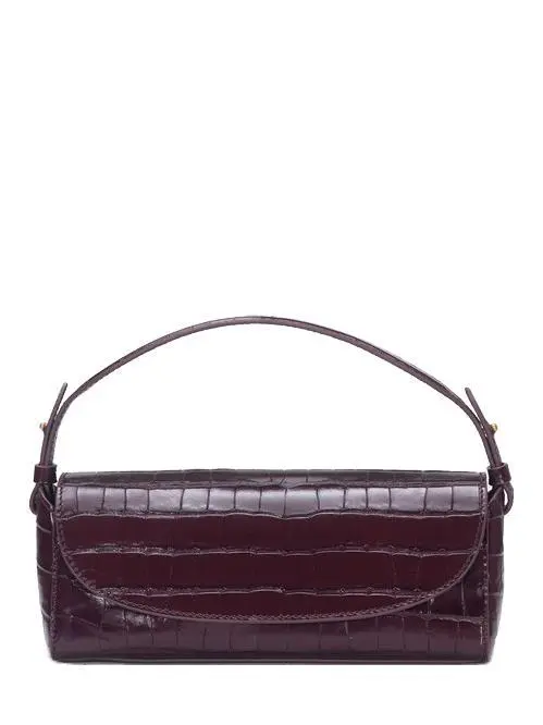 Vince Sabrina Croc-embossed Leather Mini Top-handle Bag - Red