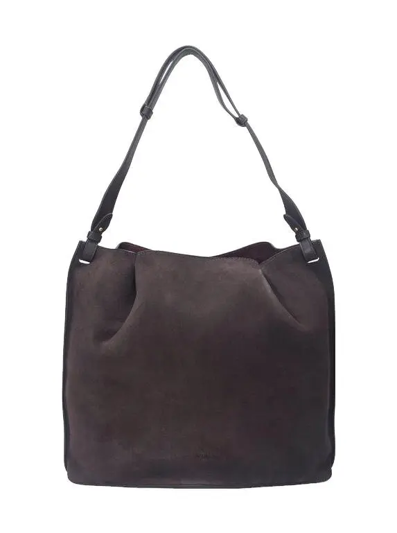 Vince Ava Leather Bucket Bag - Red