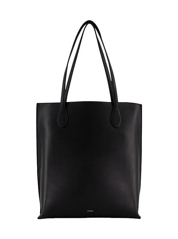Vince Athene Nappa Leather Tote - Black