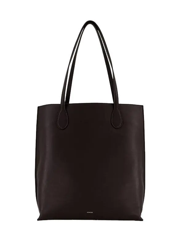 Vince Athene Nappa Leather Tote - Red