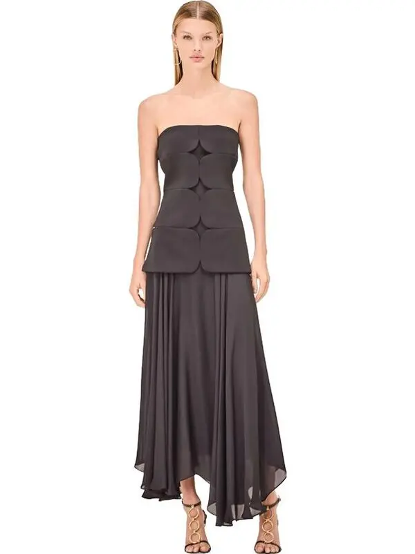 Alexis Rasha Strapless Midi Dress - Black