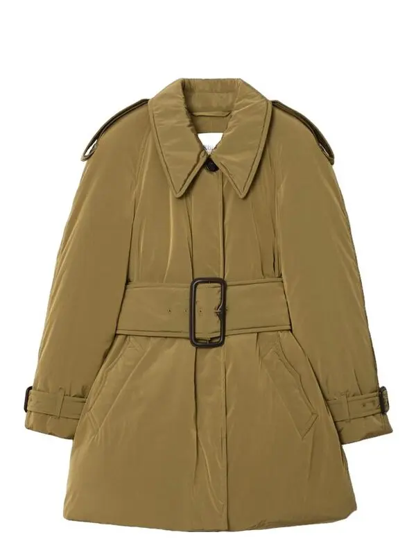 Burberry Belted Padded Car Coat - Willow Brown