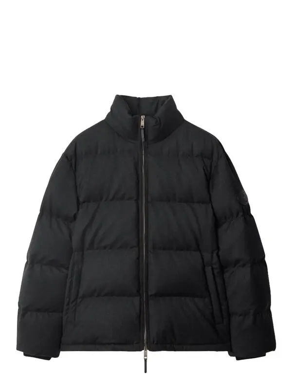 Burberry Wool Snowdon Puffer Jacket - Charcoal Grey