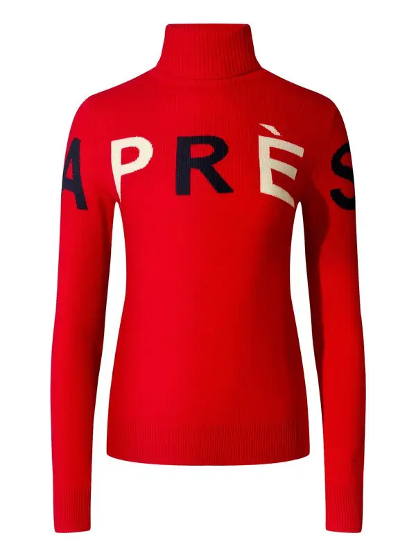 Perfect Moment Après Merino Wool Sweater - Red