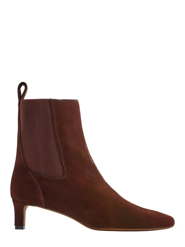 Madewell The Dimes Chelsea Boot In Suede - Chocolate Raisin