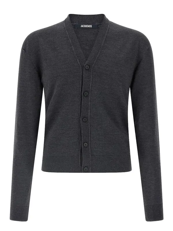 Jacquemus Le Cardigan Brod - Gray