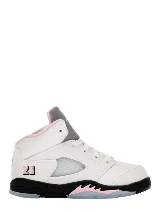 JORDAN 5 Retro Toddler Sneakers - White/medium Soft Pink/black