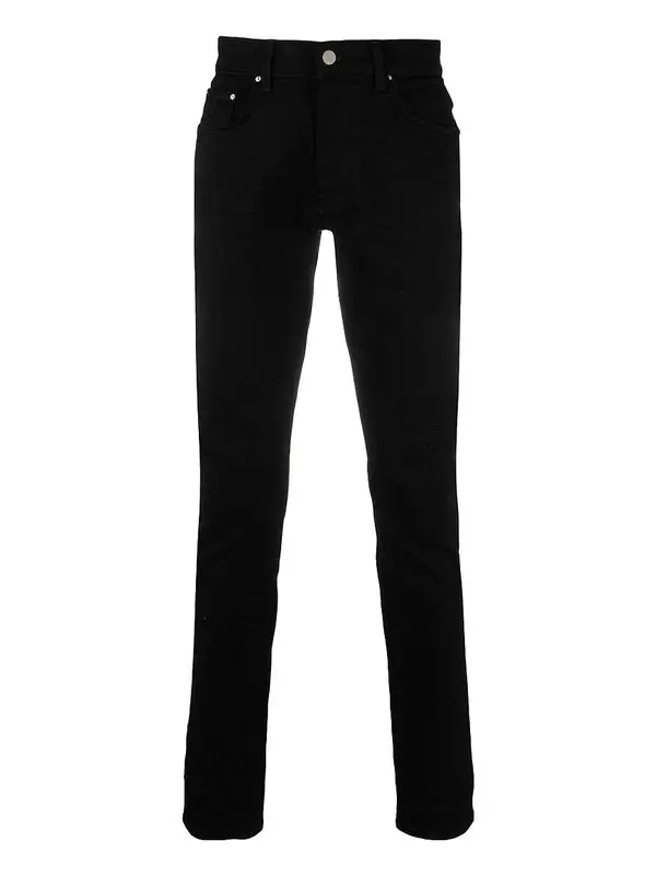 Amiri Stack Mid-rise Skinny Jeans - Black