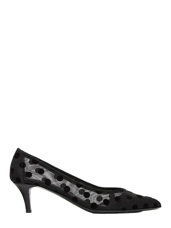 Isabel Marant Peleo Polka Dot Tulle Pumps - Black