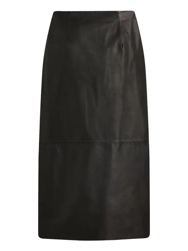 Scanlan Theodore Leather Pencil Skirt - Black