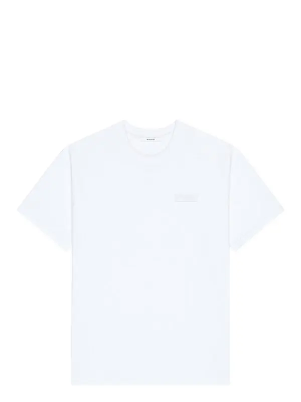 Givenchy T-shirt In Cotton With Paris Gros Grain - White