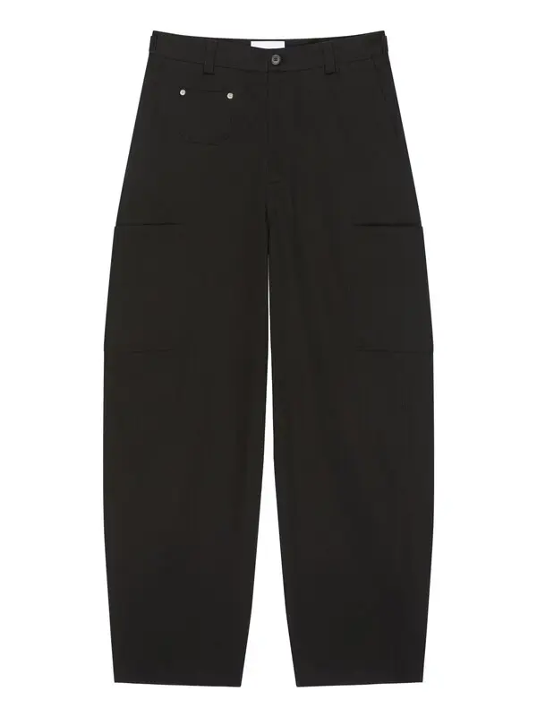 Givenchy Couture Seam Cargo Trousers With Embroidered Detail - Black