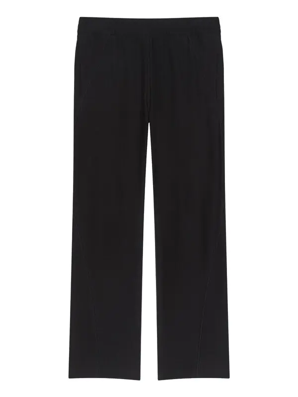 Givenchy Couture Seam Joggers In Fleece Embroidered Paris - Black