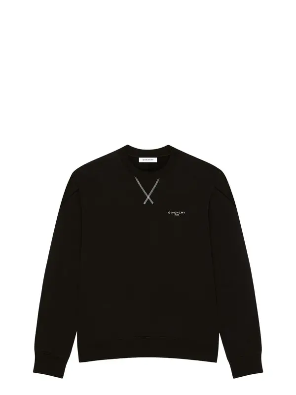 Givenchy Fleece Sweatshirt With Embroidered Logo - Black