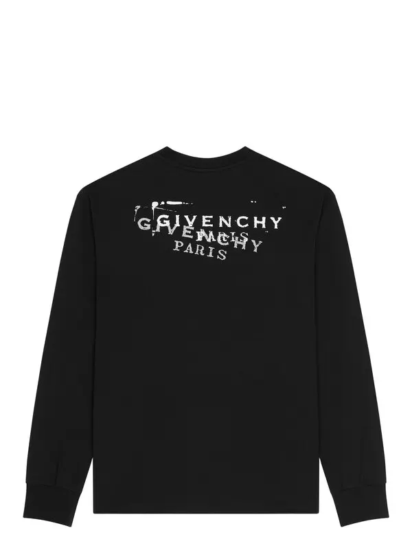 Givenchy T-shirt In Cotton With Stamp Print - Black