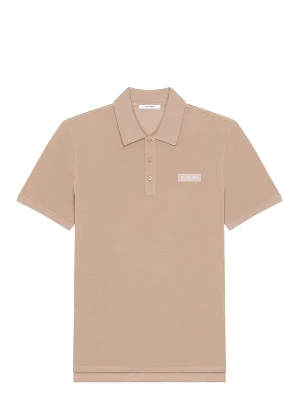 Givenchy Polo In Cotton With Paris Gros Grain - Beige