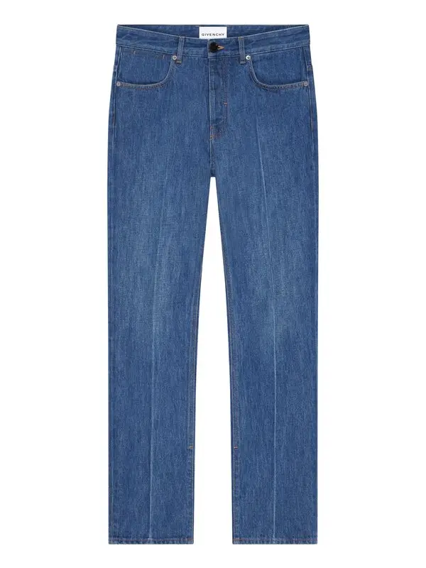 Givenchy Straight Fit Shadow Washed Jeans - Medium Blue