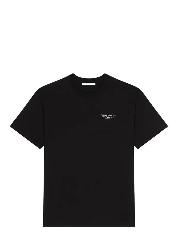 Givenchy T-shirt In Cotton With Stamp Print - Black
