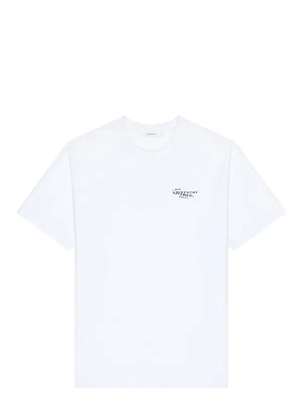 Givenchy T-shirt In Cotton With Stamp Print - White