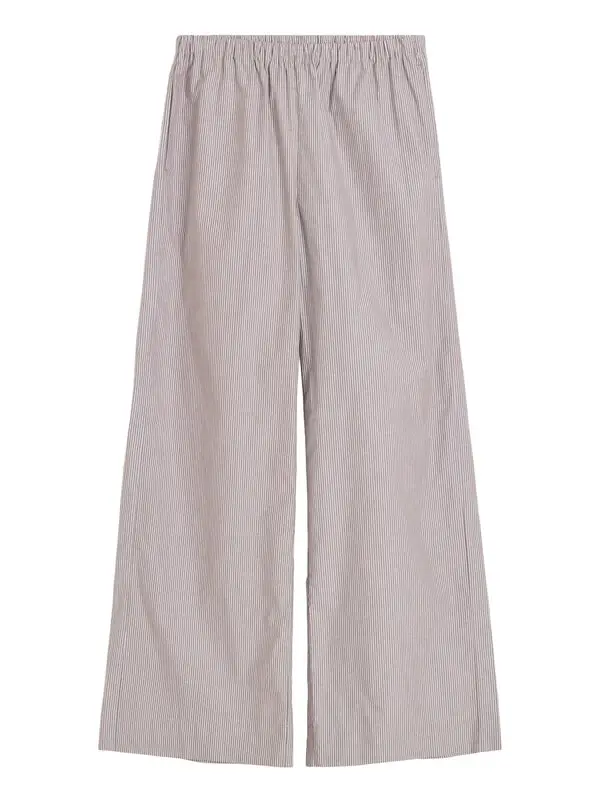 BY MALENE BIRGER Cabello Wide-leg Trousers - Thin Brown Stripe