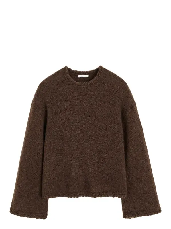 BY MALENE BIRGER Cierra Braid Sweater - Dark Mahogany