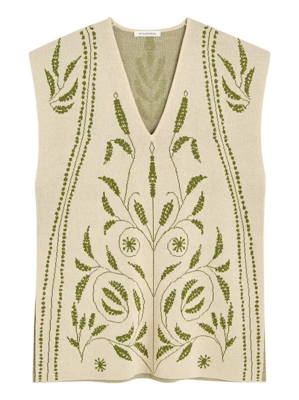 BY MALENE BIRGER Isolt Vest - Garden Jacquard