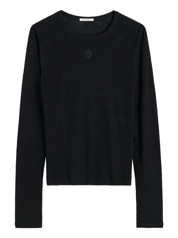 BY MALENE BIRGER Fritha Long-sleeved T-shirt - Black