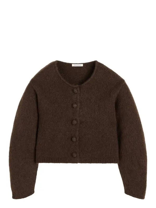 BY MALENE BIRGER Zharea Wool-blend Cardigan - Dark Mahogany
