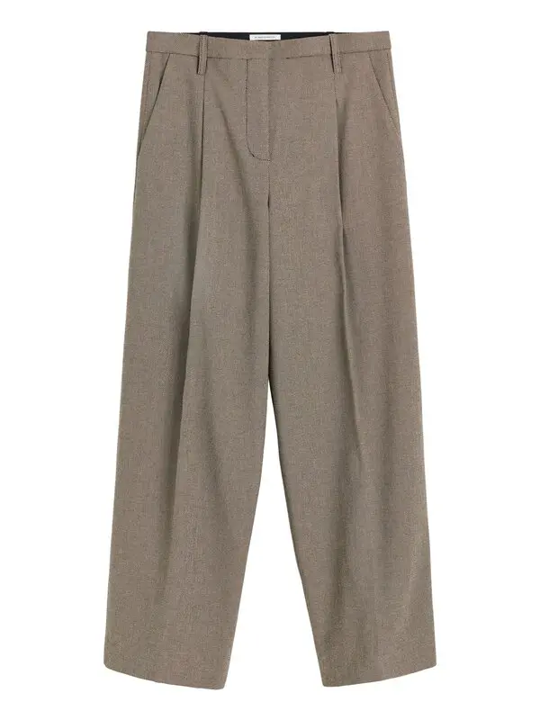 BY MALENE BIRGER Elsa Wide-leg Trousers - Mixed Weave Beige