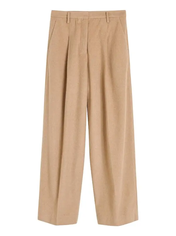 BY MALENE BIRGER Elsa Wool Trousers - Medium Beige Melange