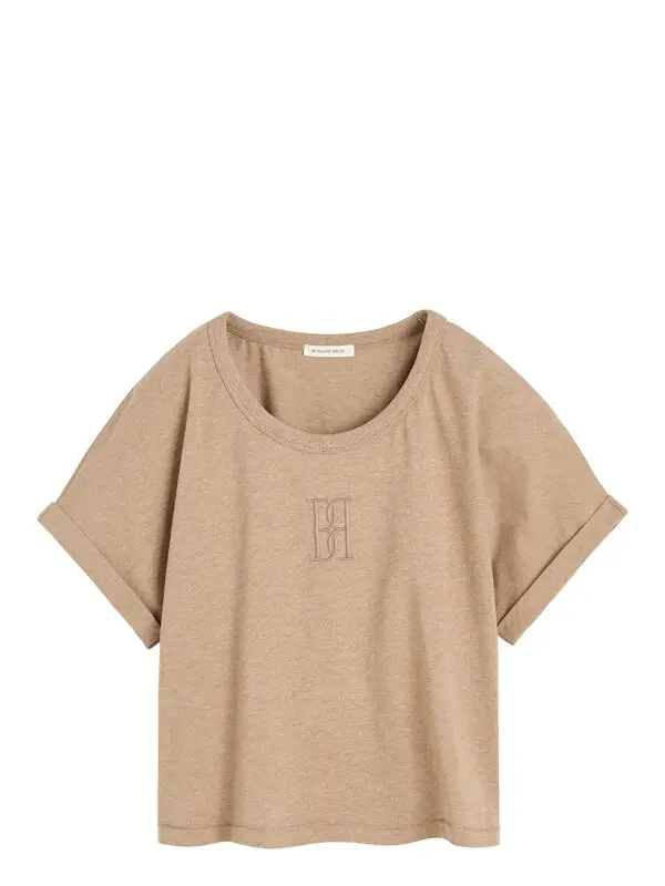 BY MALENE BIRGER Hedalia Organic Cotton T-shirt - Kelp