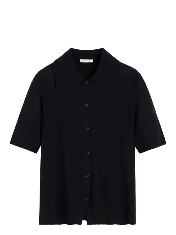 BY MALENE BIRGER Dotta Wool-silk Blouse - Black