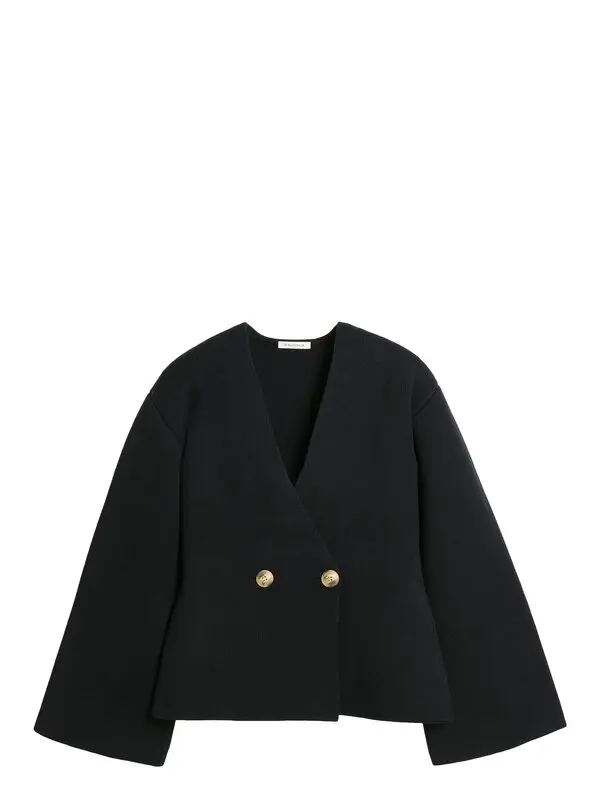 BY MALENE BIRGER Tinley Wool-blend Cardigan - Black