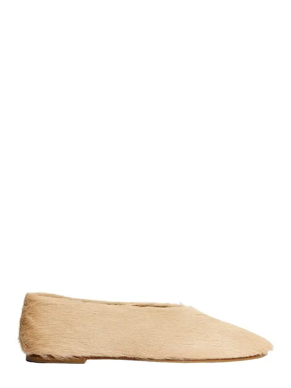 BY MALENE BIRGER Merina Leather Flats - Wood