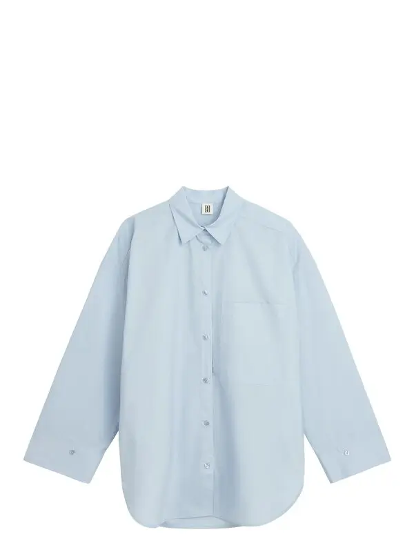 BY MALENE BIRGER Derris Organic Cotton Shirt - Periwinkle Blue