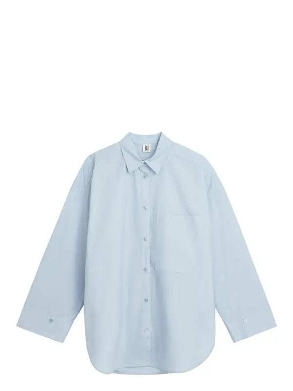 BY MALENE BIRGER Derris Organic Cotton Shirt - Periwinkle Blue