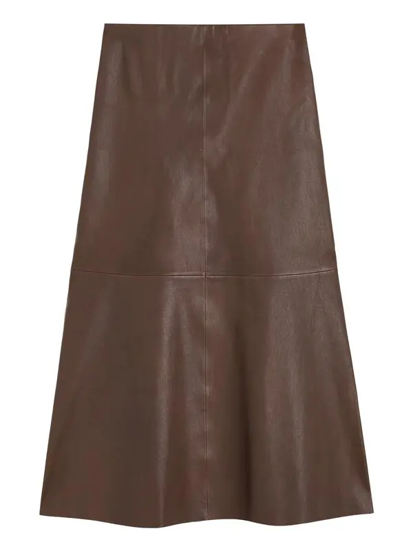 BY MALENE BIRGER Simoas Leather A-line Skirt - Carafe