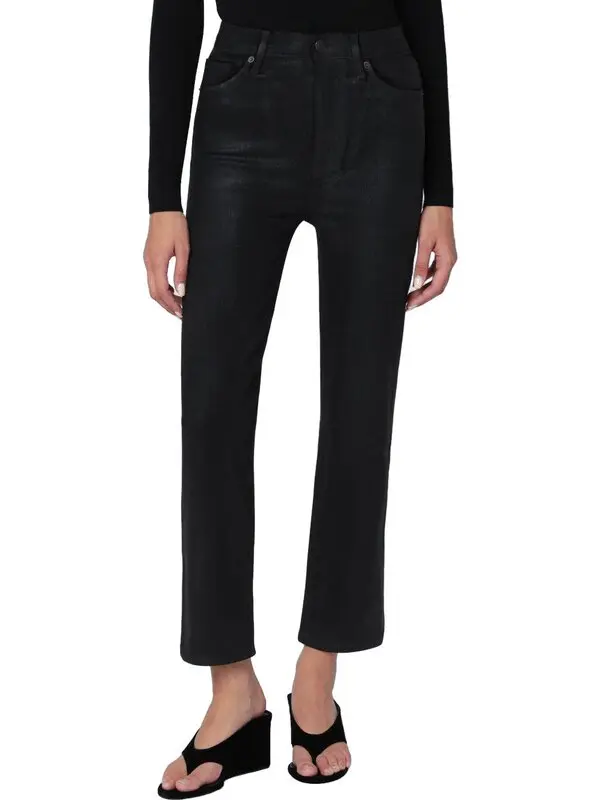 FRAME Le Sleek Straight Trousers - Black