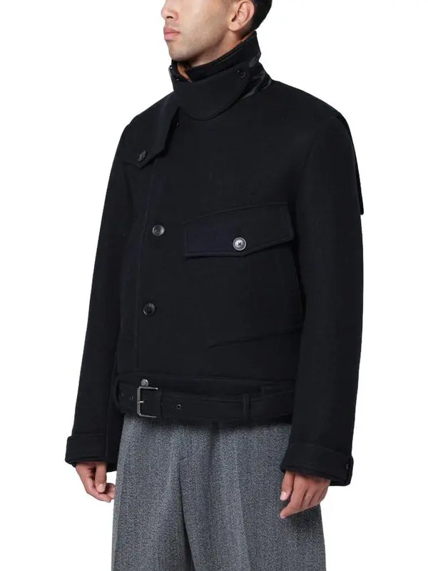 Dries Van Noten Short Wool Coat - Black