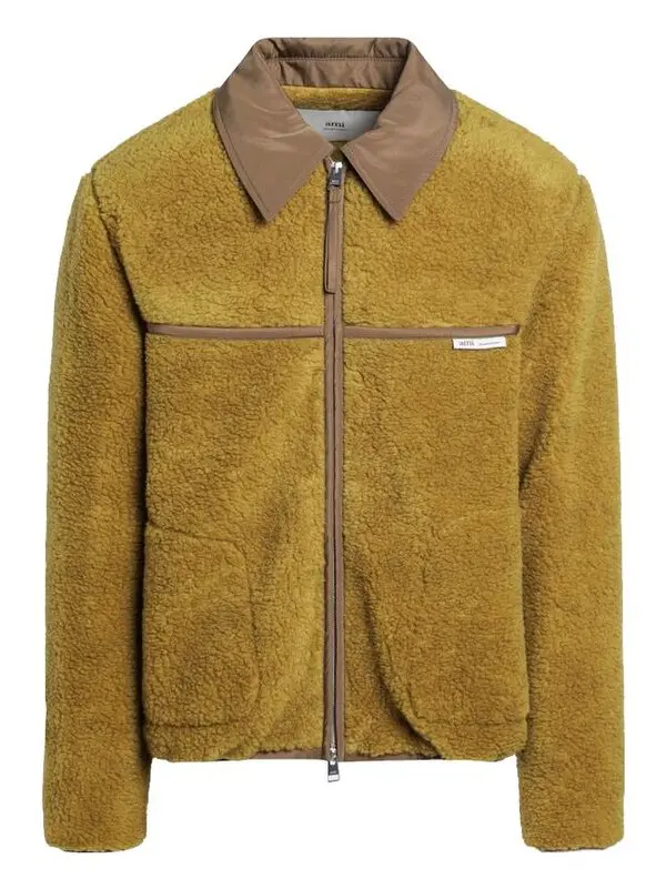 Ami Shearling Bomber Jacket - Green