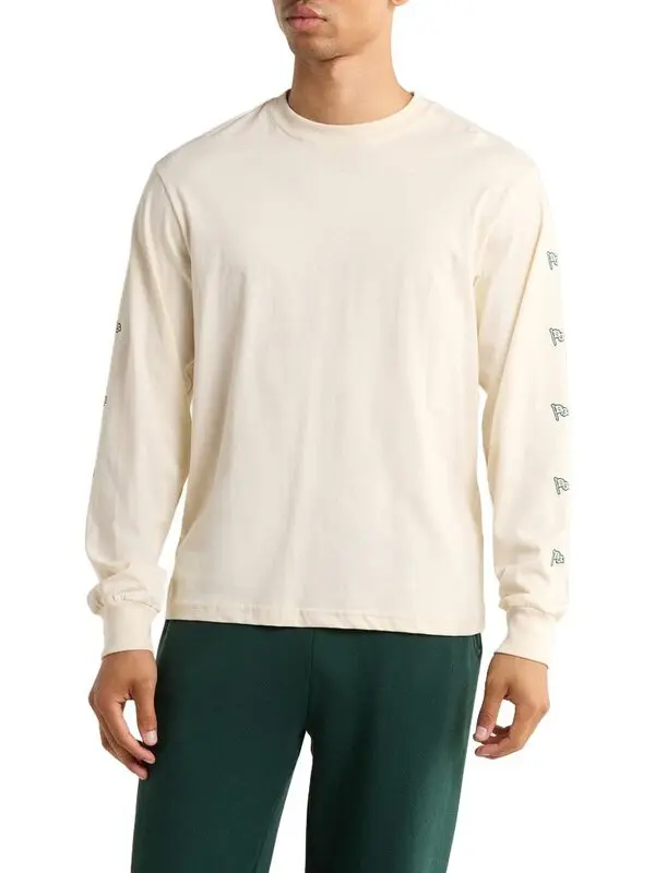 QUIET GOLF Salil Long Sleeve T-shirt - Bone