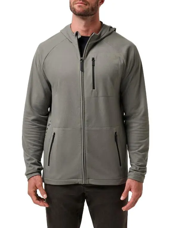 Travis Mathew Quest Polar Fleece Zip-up Hoodie - Dark Olive