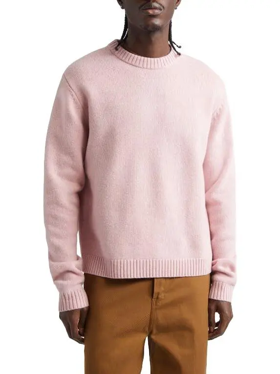 STOCKHOLM SURFBOARD CLUB Merino Wool Crewneck Sweater - Pink