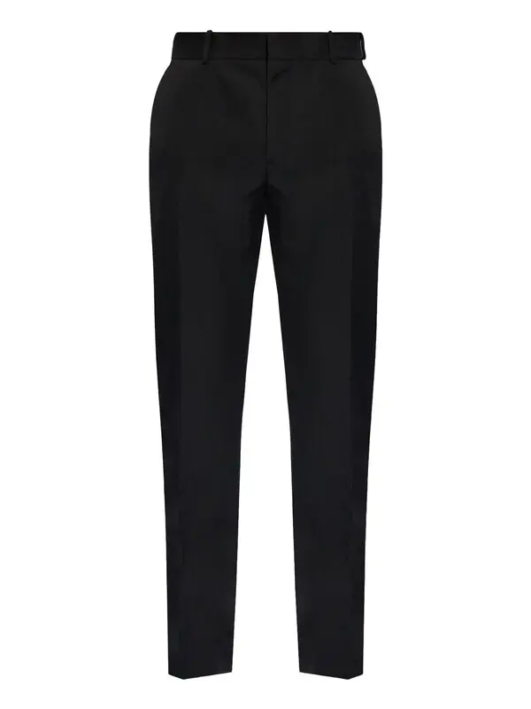 Alexander McQueen Wool Pleat-front Trousers - Black