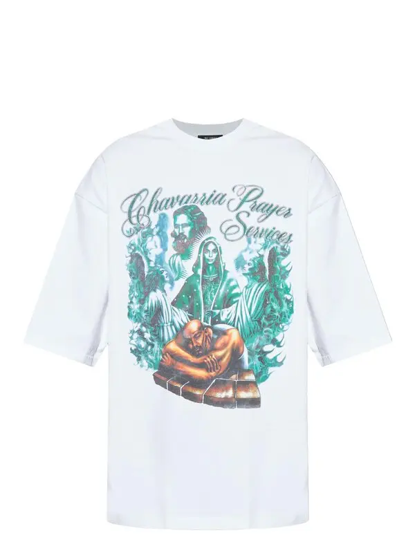 WILLY CHAVARRIA T-shirt ‘chavarria Prayer Services - White