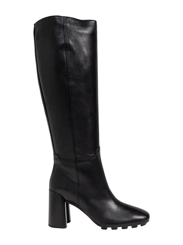 Hogan Leather Heeled Boots - Black