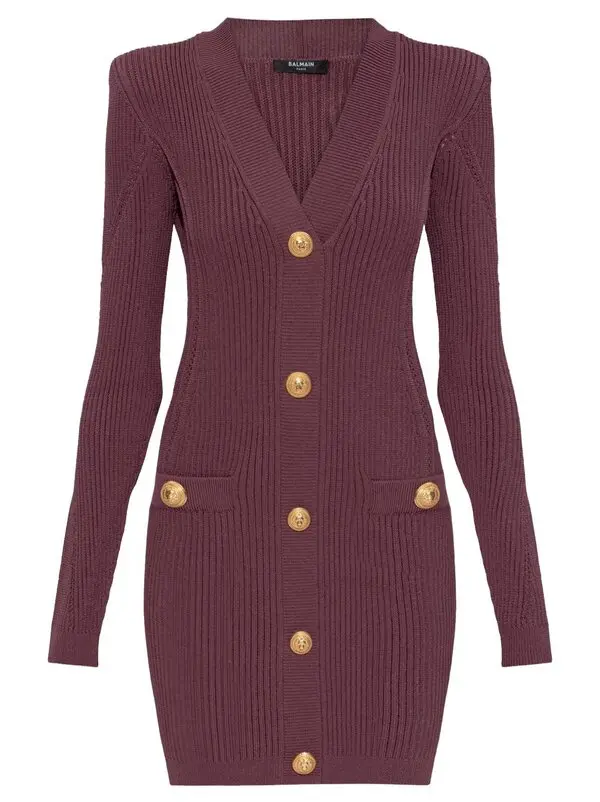 Balmain Dress With Decorative Buttons - Pink