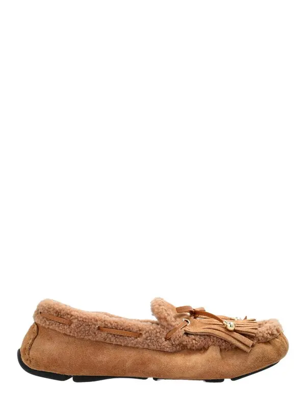 JIMMY CHOO Suede Loafers With Tassel - Brown
