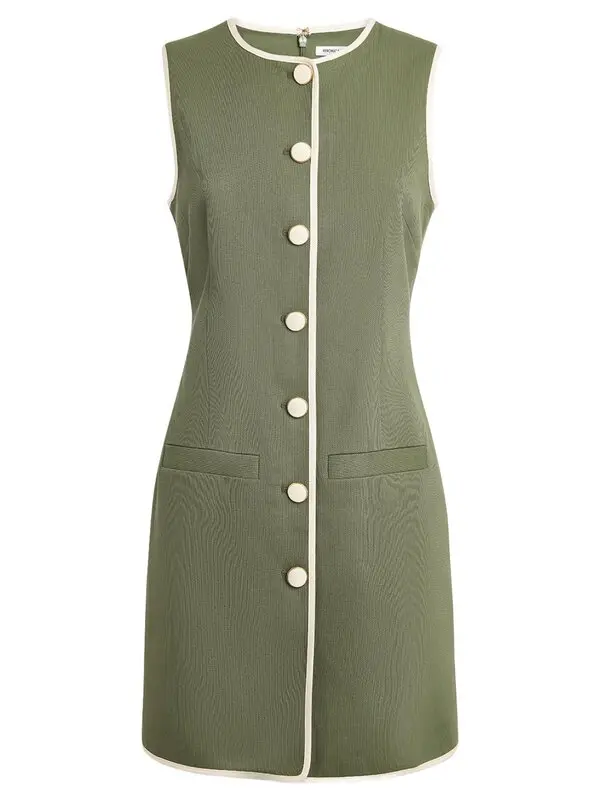Veronica Beard Whistler Mini Dress - Green